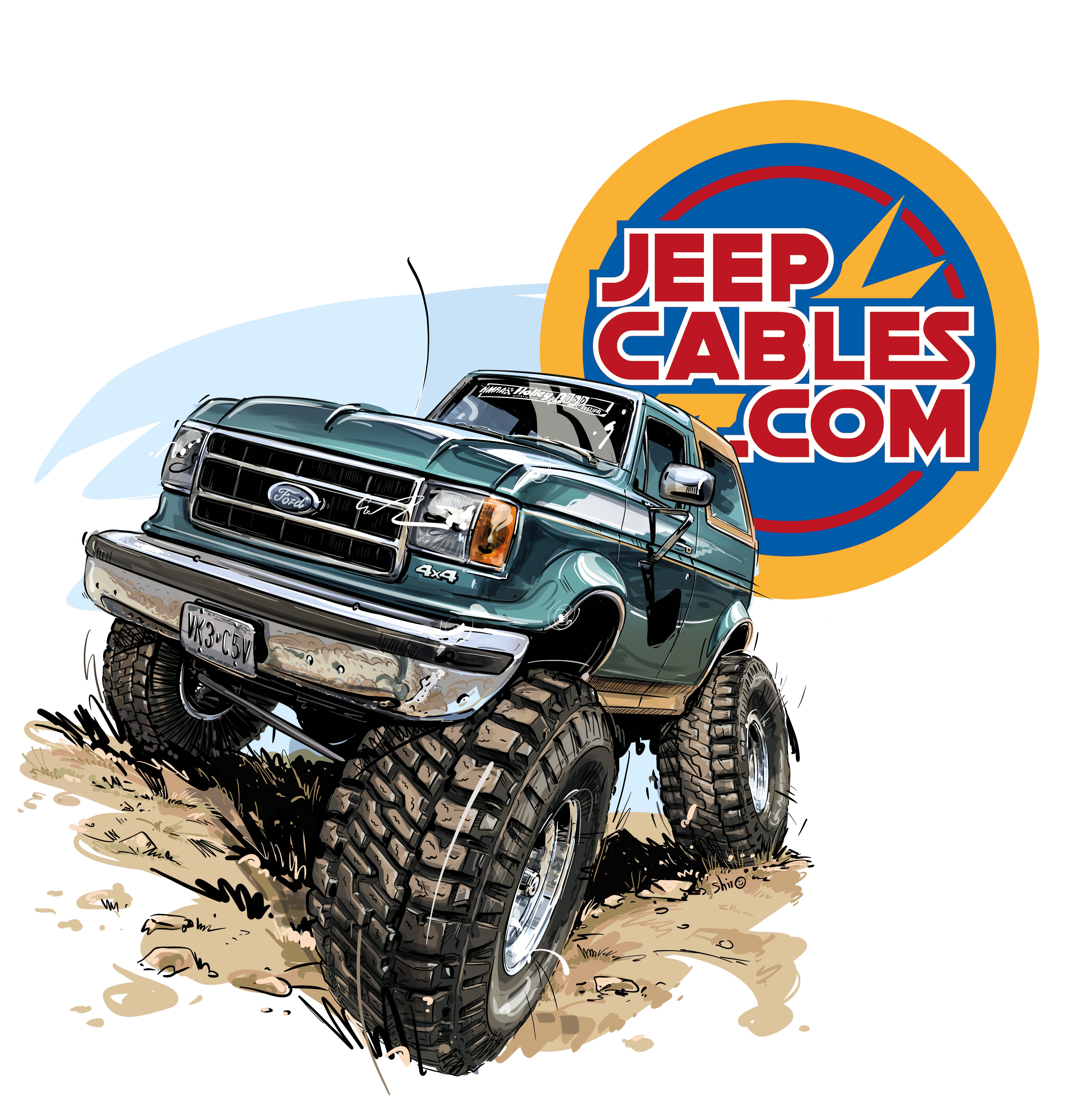 Ford OBS Glitter Sticker | Ford Bronco OBS Fan Sticker – JeepCables.Com